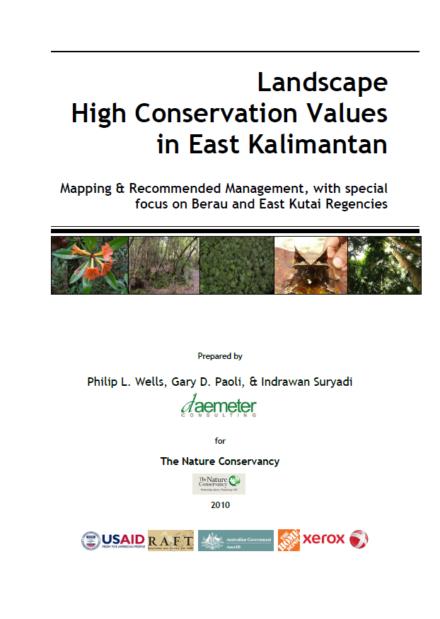 Landscape High Conservation Values in East Kalimantan: Mapping and ...